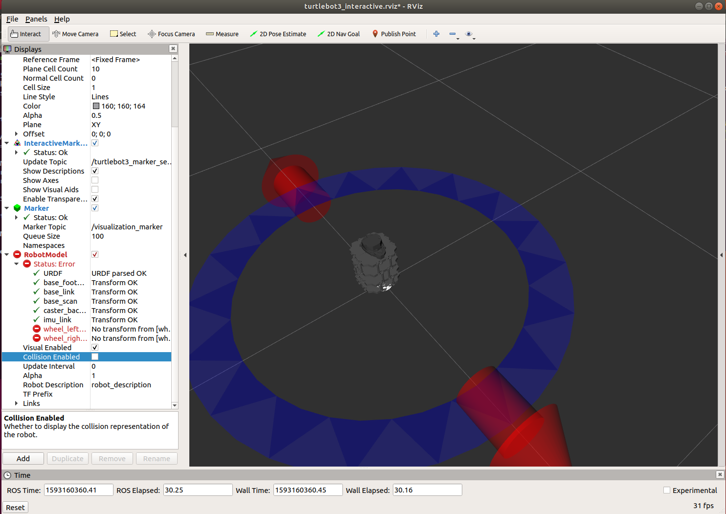 "No transform from [wheel of left / right]" on rviz. · Issue #610 · ROBOTIS-GIT/turtlebot3 · GitHub
