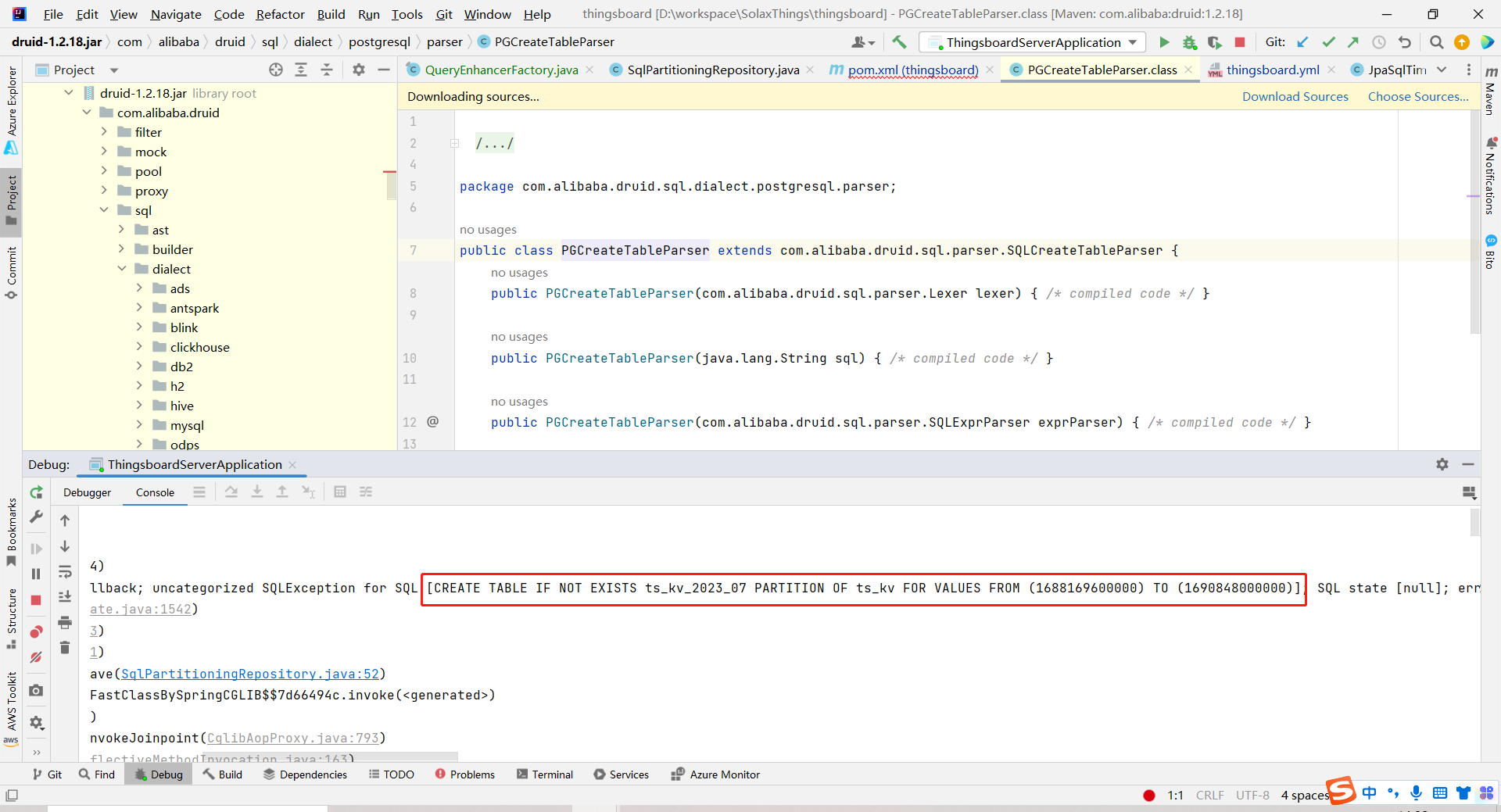 Druid数据源貌似无法识别postgresql分区语句 · Issue 5366 · Alibabadruid · Github 
