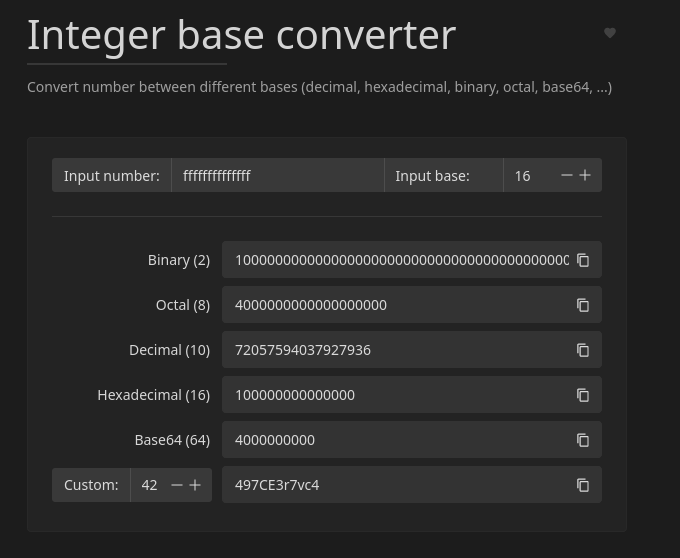 [BUG] big numbers not well handled by integer base converter · Issue #452 · CorentinTh/it-tools ...