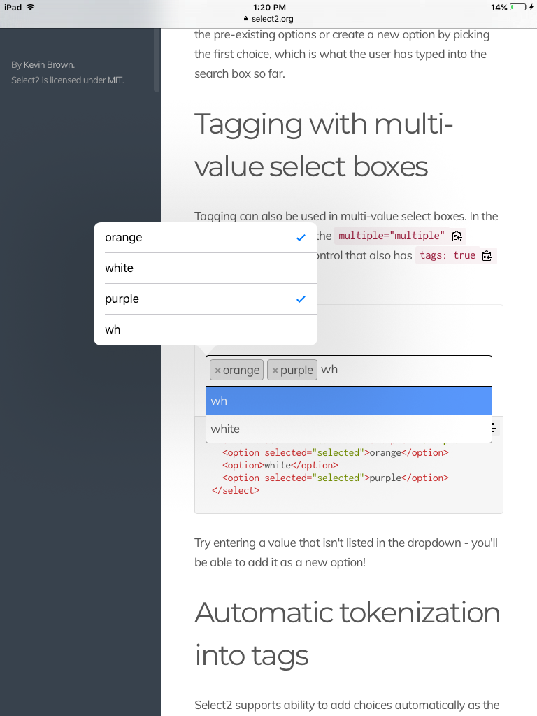 Dynamic Option Creation is not working on iPad · Issue #5423 · select2/select2 · GitHub