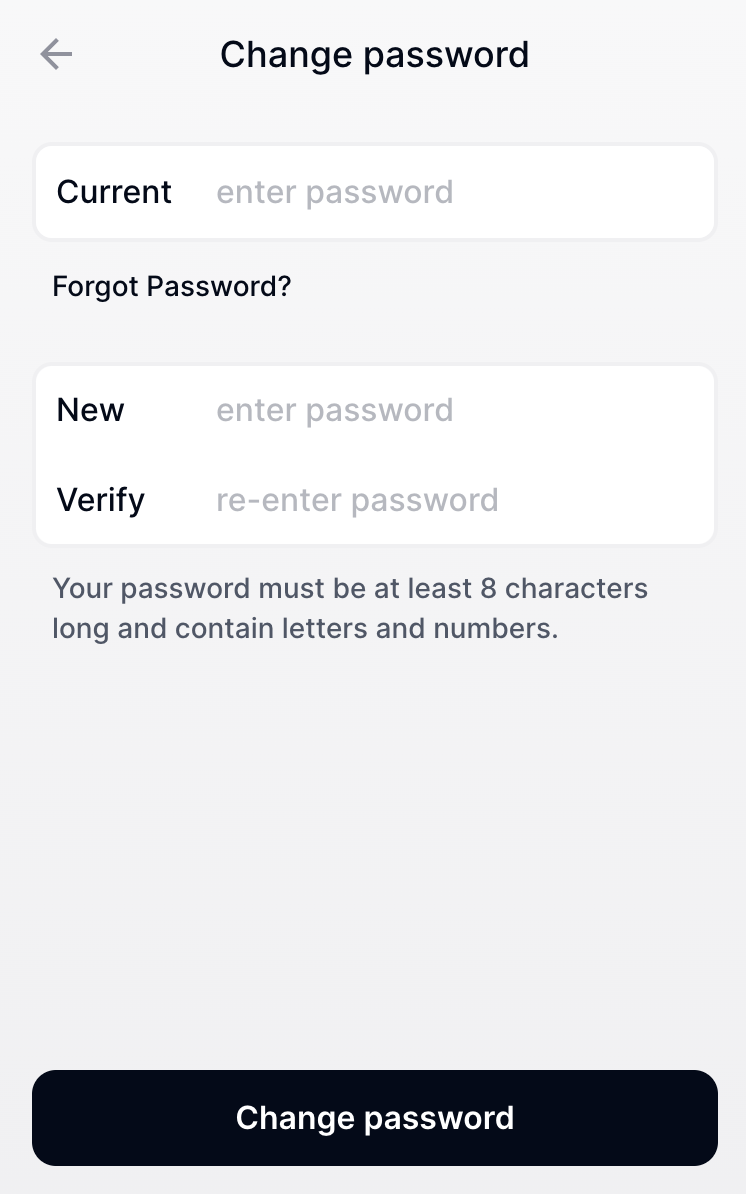 “Try more passwords” button should link to "Change password" screen when navigated to from the ...