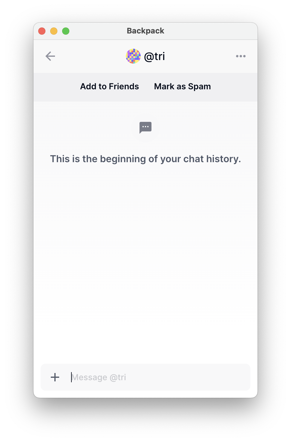 Message button in chat screen doesn't seems to do anything if its just a message to be displayed ...