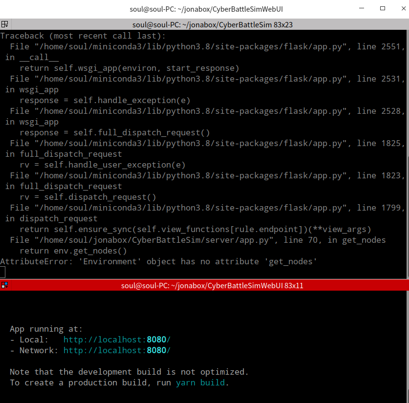 'Environment' object has no attribute 'get_nodes' · Issue #1 · jonabox/CyberBattleSimWebUI · GitHub