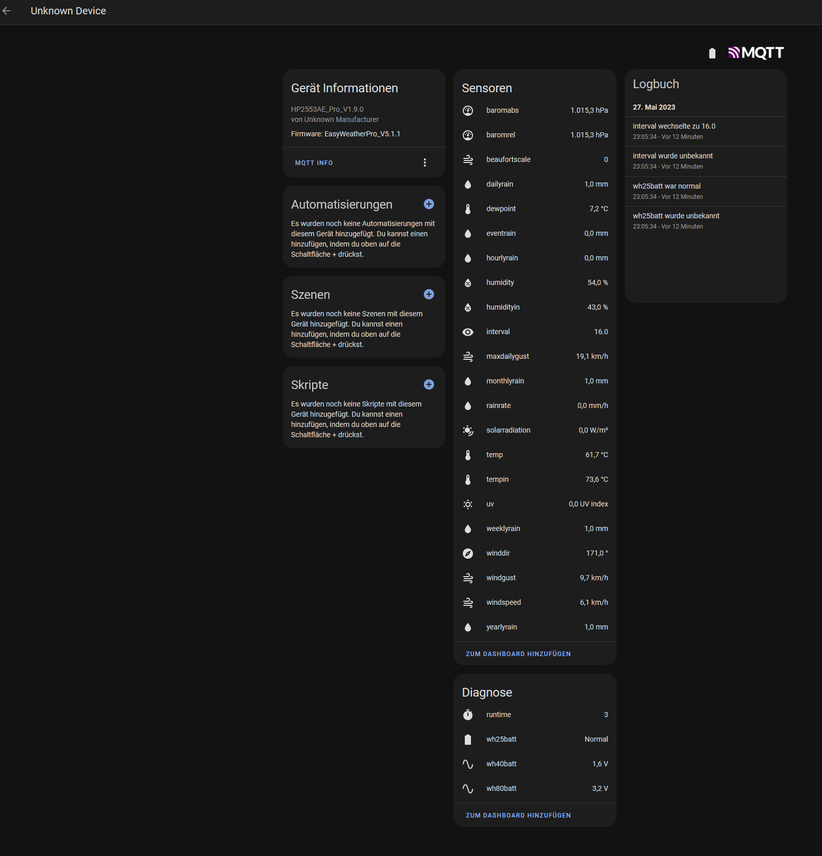 Add HP2553 as a known device · Issue #579 · bachya/ecowitt2mqtt · GitHub