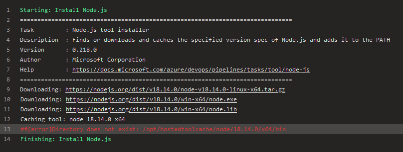 [BUG]: NodeTool@0 Version 18.x results in a 404 · Issue #17954 · microsoft/azure-pipelines-tasks ...