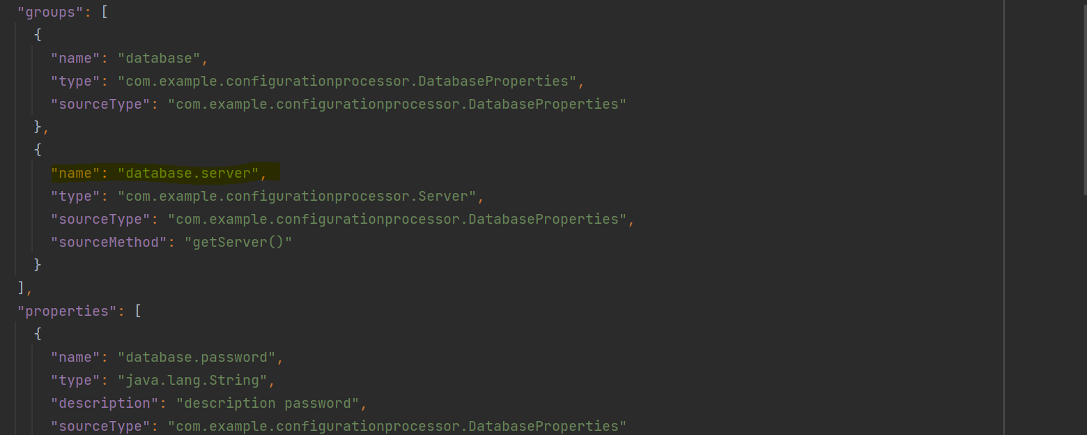 Description Of Property Annotated With Nestedconfigurationproperty In Metadata File Generated