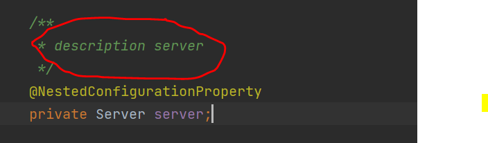 Description of property annotated with @NestedConfigurationProperty in metadata file generated ...