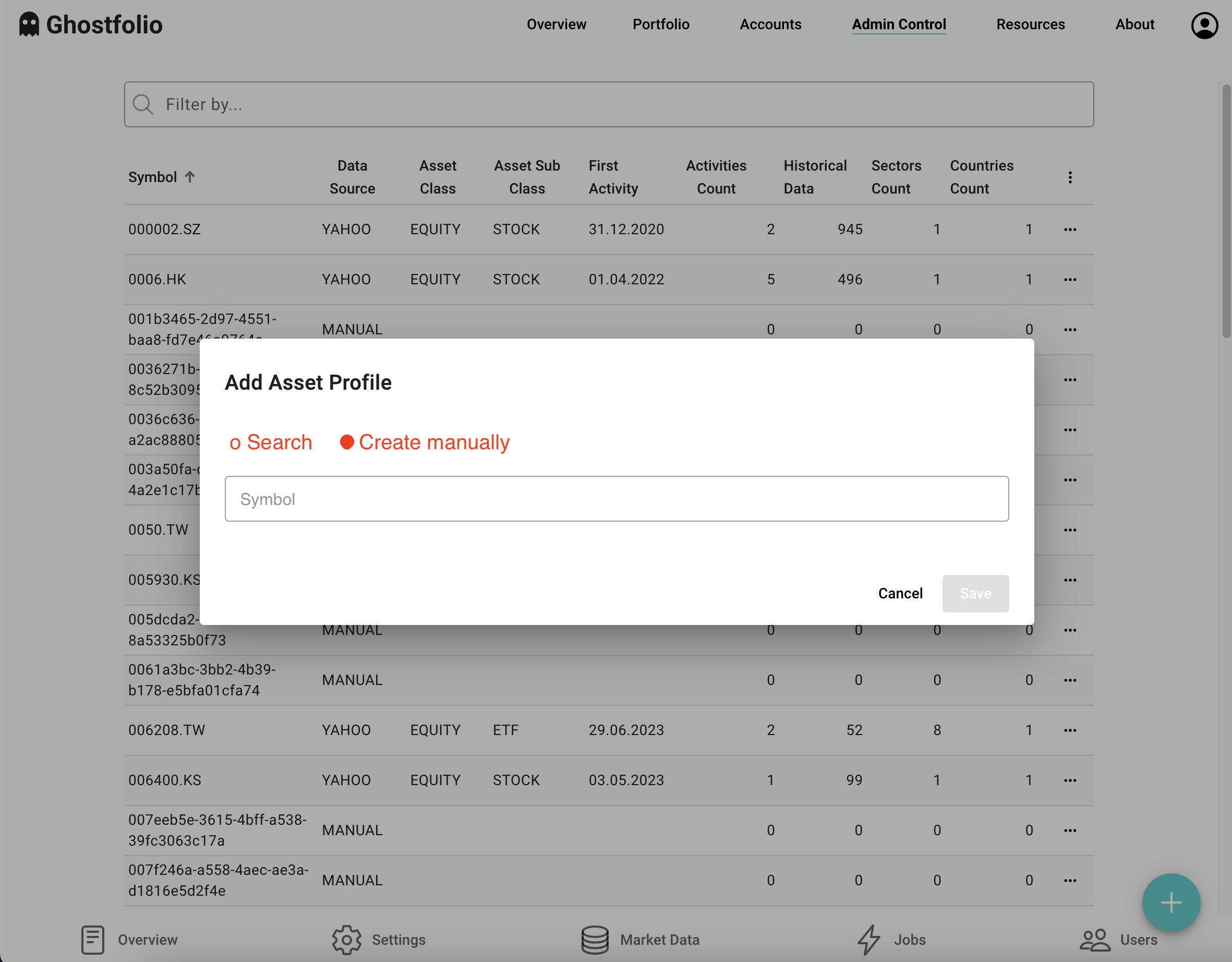 Support adding manual asset profile · Issue #2283 · ghostfolio/ghostfolio · GitHub