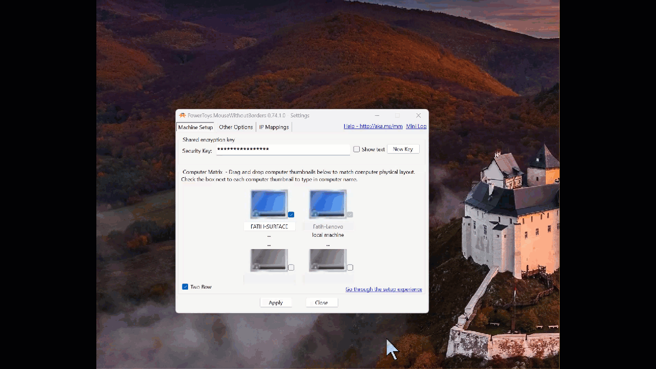 Mouse Without Border Generates a new key all the time when i tried to ...