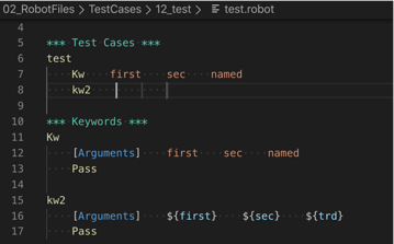 Argument names not showing in auto complete, only default values. · Issue #53 · robocorp ...