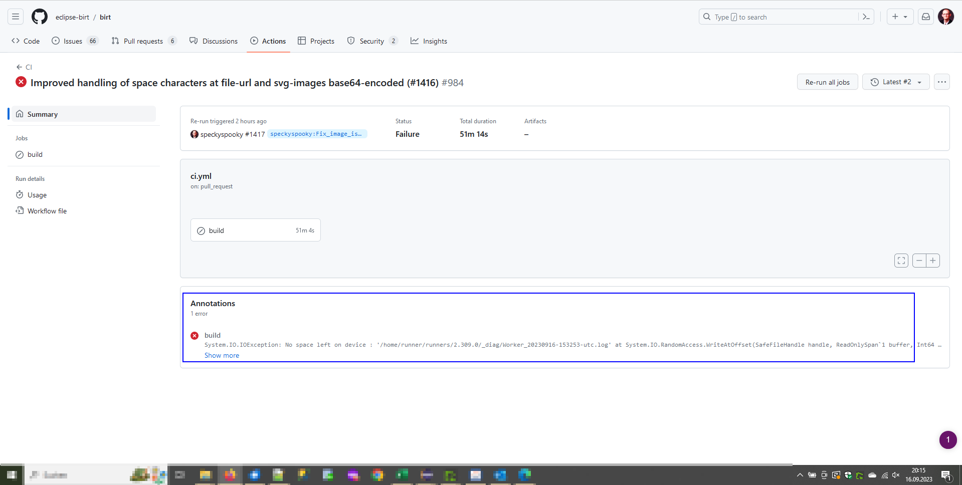 Github action: built-process can be stopped due to missing disk space · Issue #1425 · eclipse ...