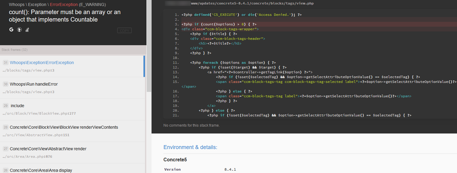 Tag block errors with PHP 7.2 · Issue #6534 · concretecms/concretecms · GitHub