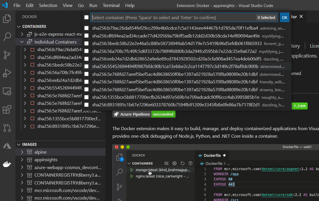 Selecting a container to start - please change UI · Issue #2684 ...