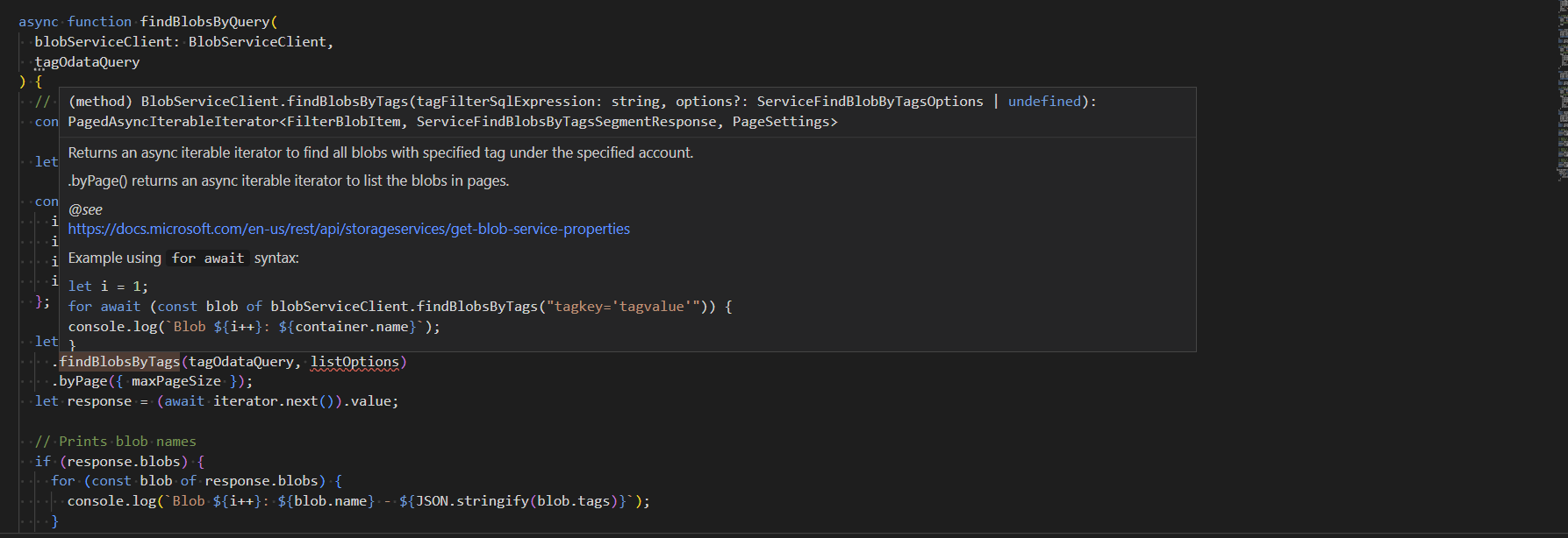 Blobserviceclient Does Not Have Method Findblobsbytags · Issue 226 5881