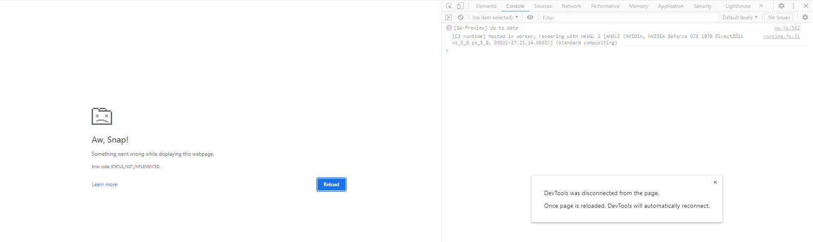 "Aw, Snap!" Crash Error When I hit Preview · Issue #5340 · Scirra/Construct-bugs · GitHub