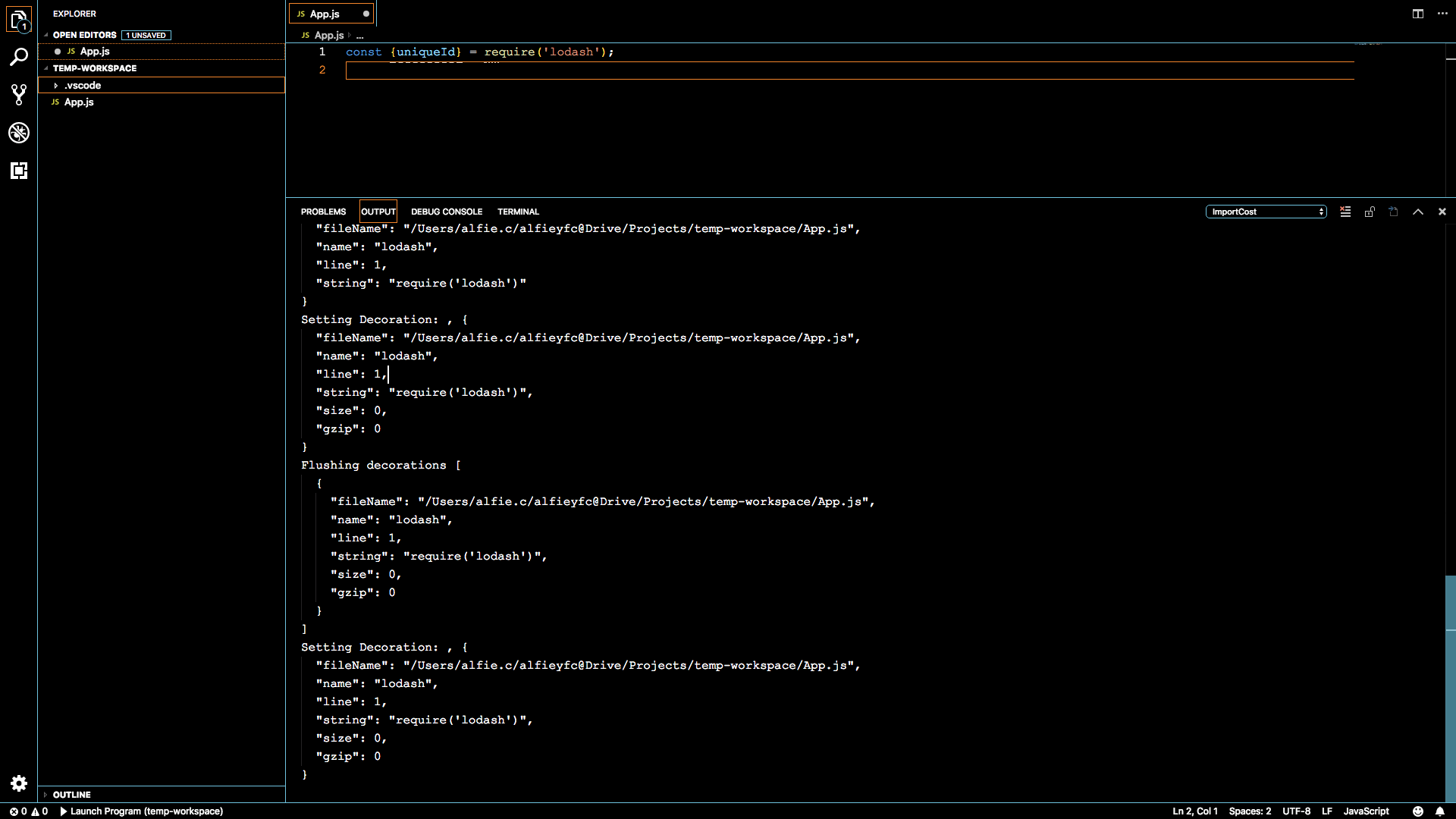 Current VS code not working · Issue #94 · wix/import-cost · GitHub