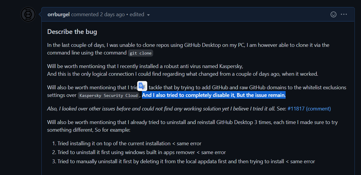 Can't clone repos - Resource temporarily unavailable · Issue #12376 · desktop/desktop · GitHub