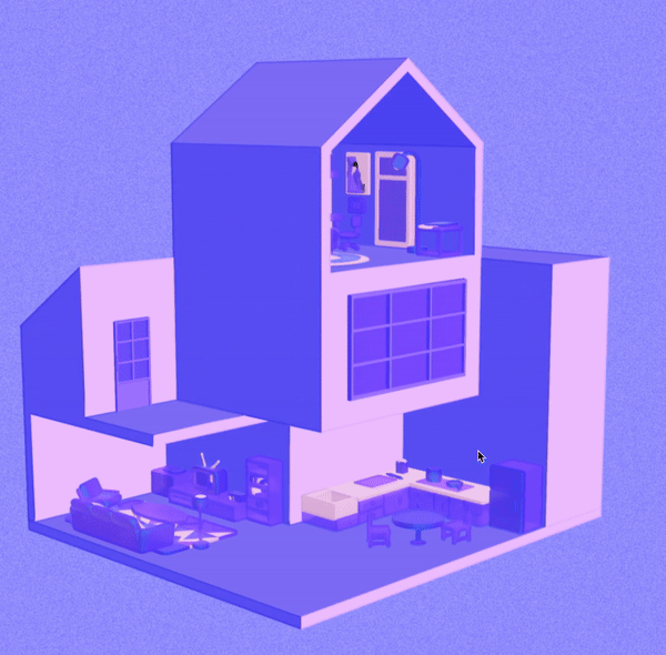 GitHub - merryvj/3d-dollhouse: Animated 3D dollhouse on the web using a "flipbook" technique