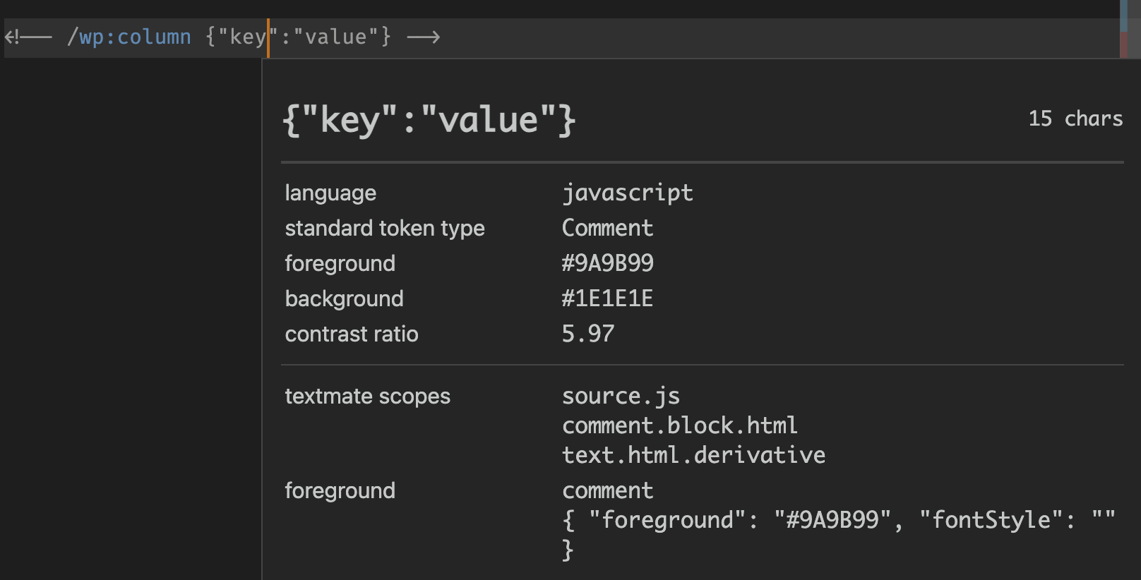 Use json as embeddedLanguage in custom grammar injection · microsoft ...