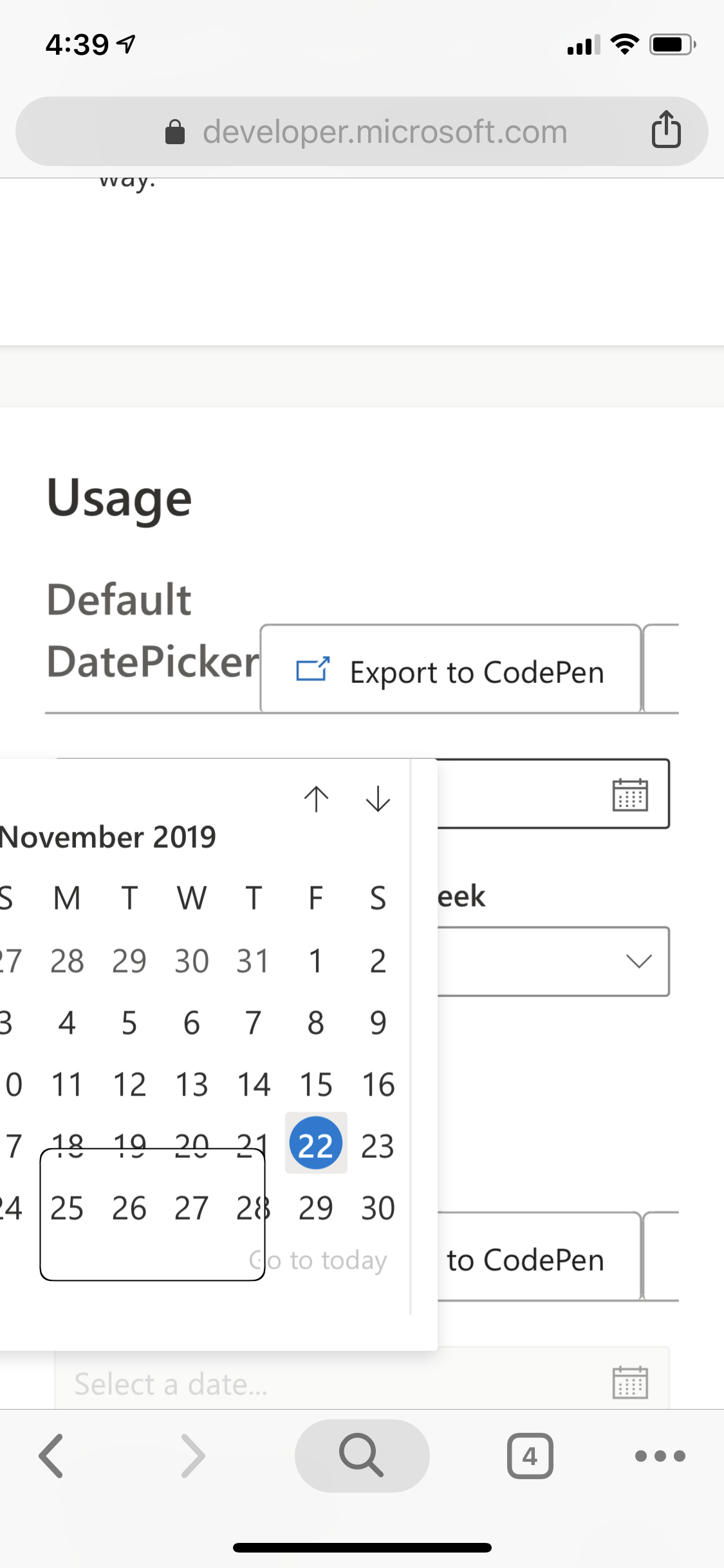 [Ally] [VoiceOver] Unable to select day in datepicker control. · Issue #11273 · microsoft ...