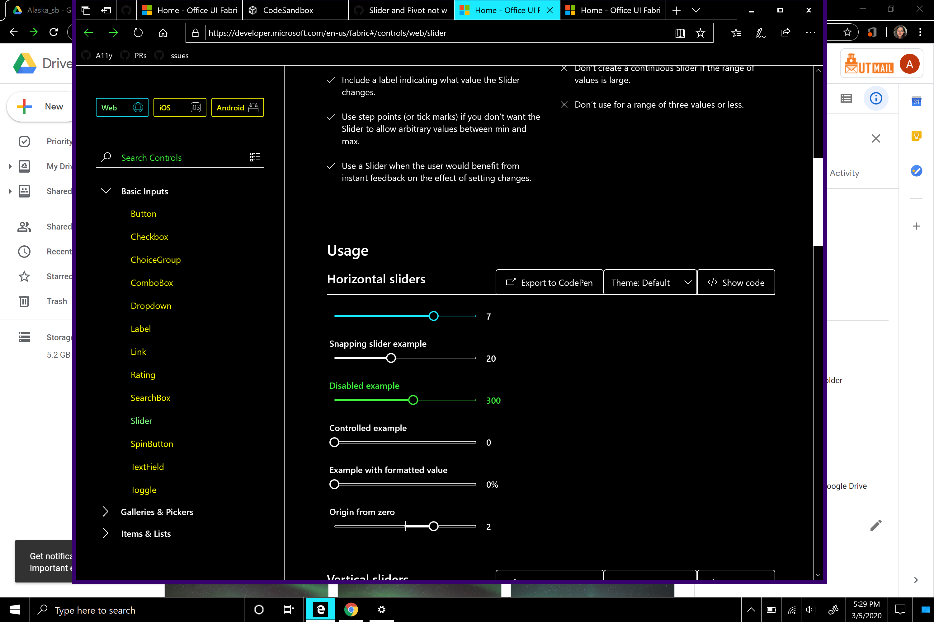 Slider and Pivot not working correctly in Edge under Windows High-contrast Black mode · Issue ...