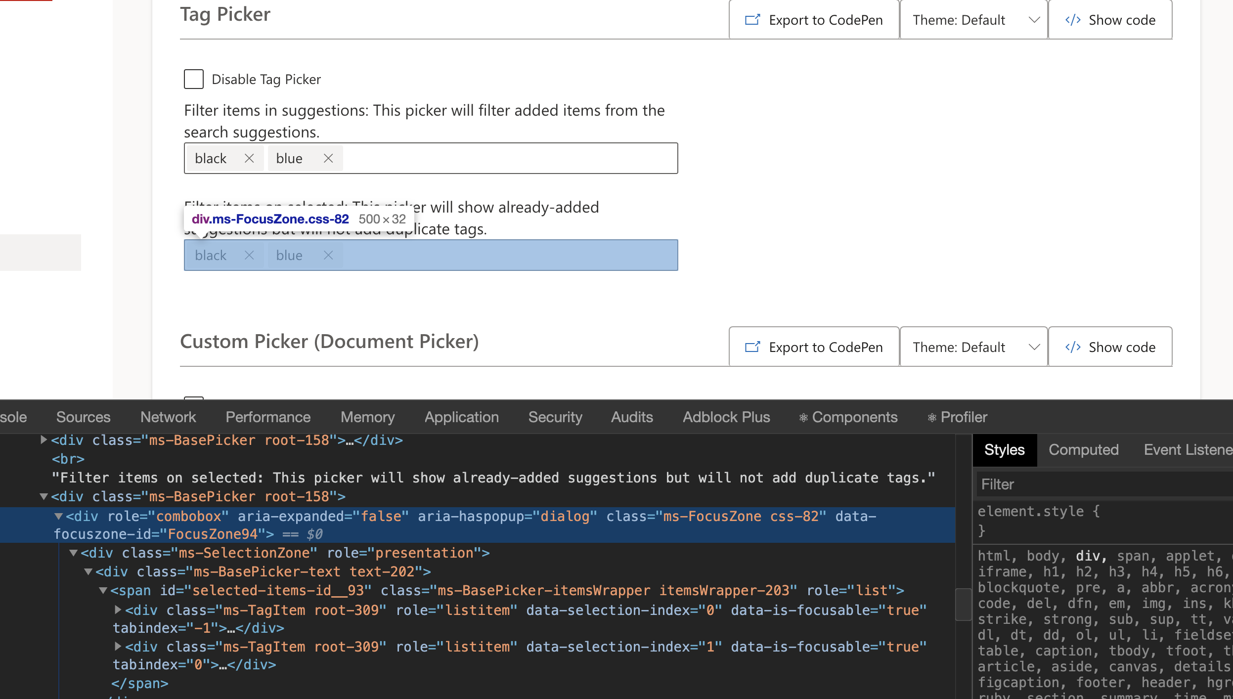 Keros Error : add Maximum number of element from Picker. After that Kero's give the Error ...