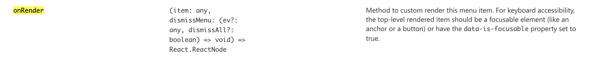 Support onRenderItemText for the contextual menu items · Issue #12947 · microsoft/fluentui · GitHub