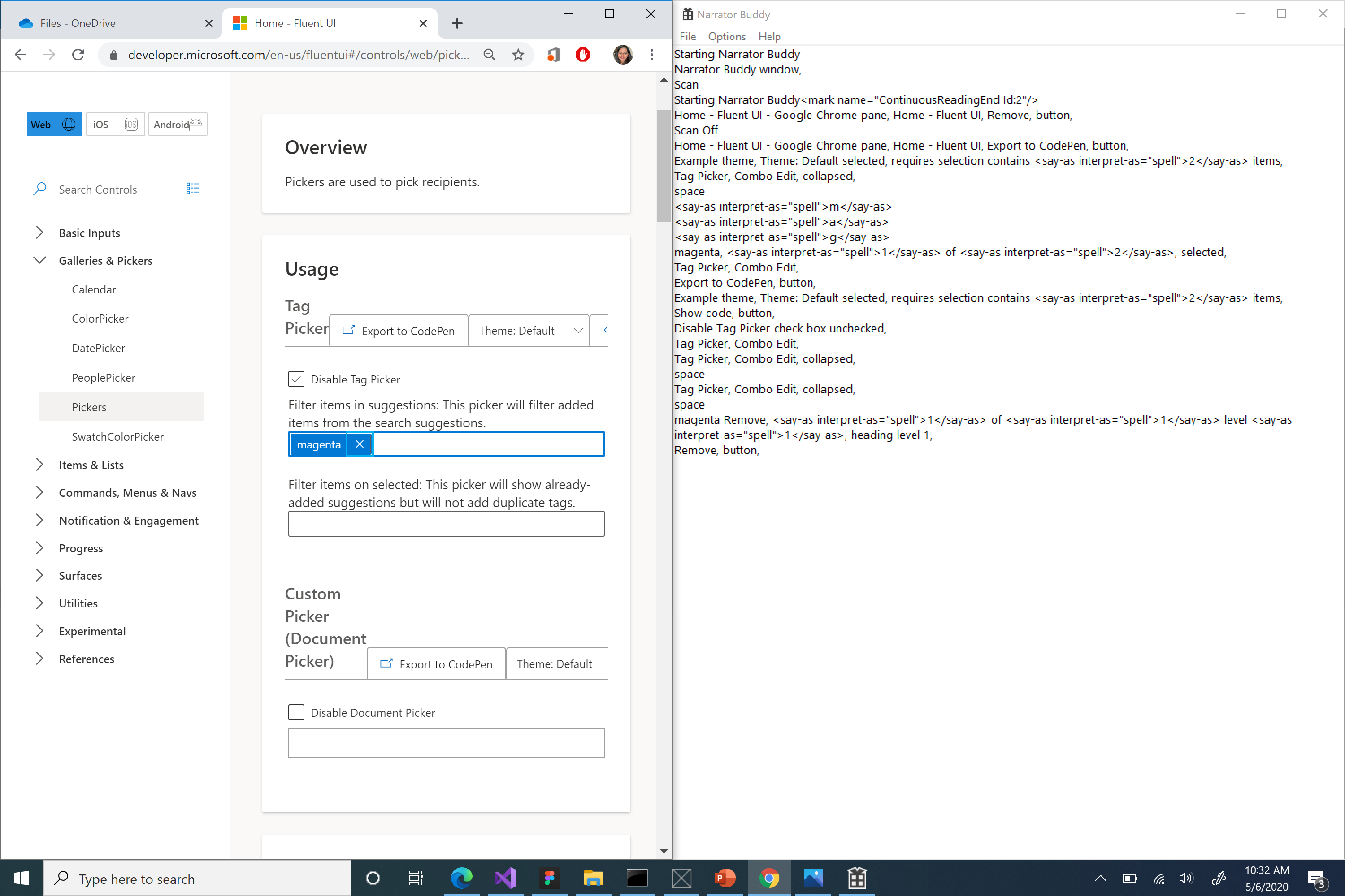 Accessibility: In tag picker list, Screen reader users are not informed about the remove button ...