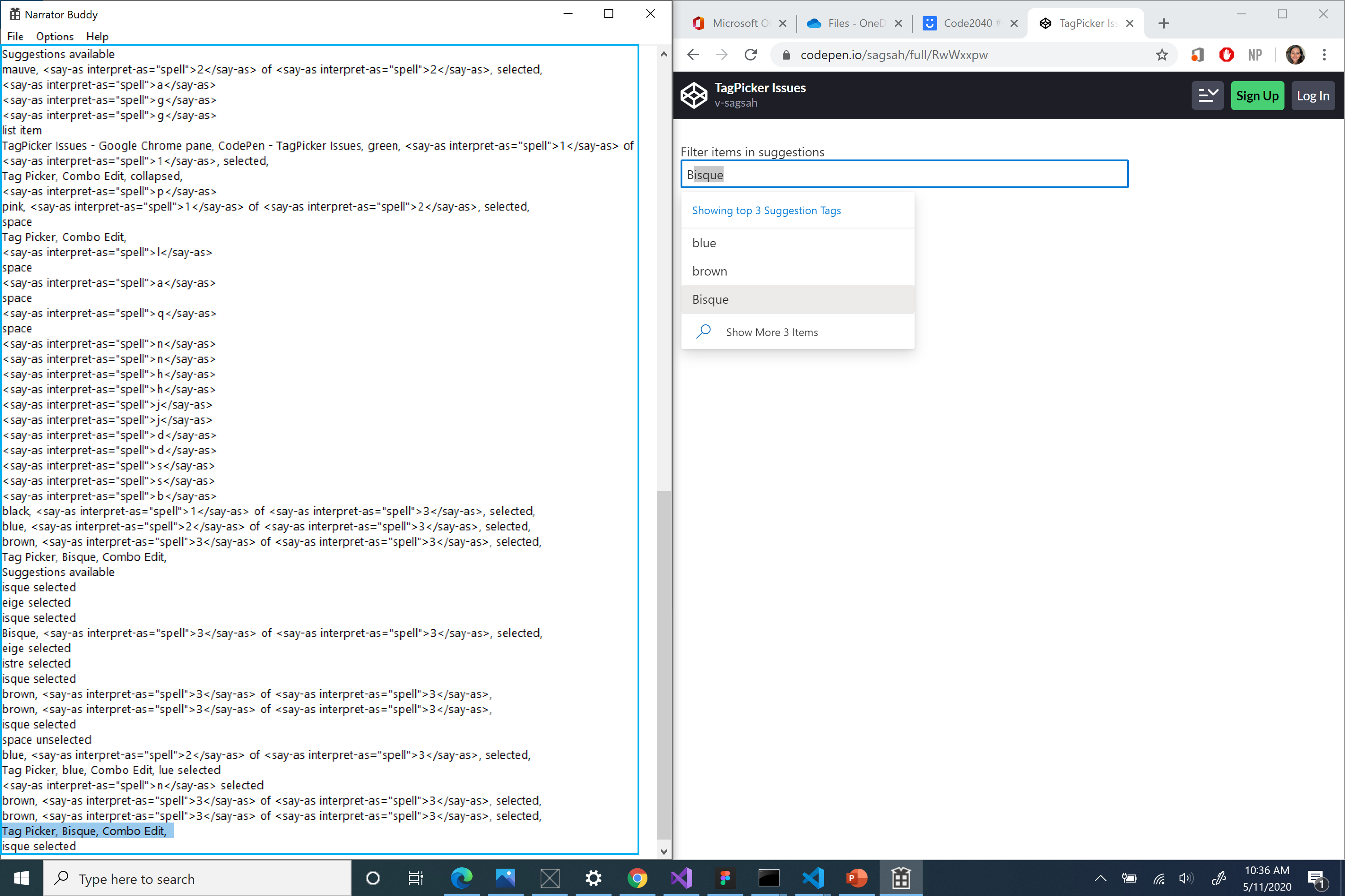 [Accessibility] : Multiple Issue with TagPicker Suggestions Props. · Issue #13090 · microsoft ...