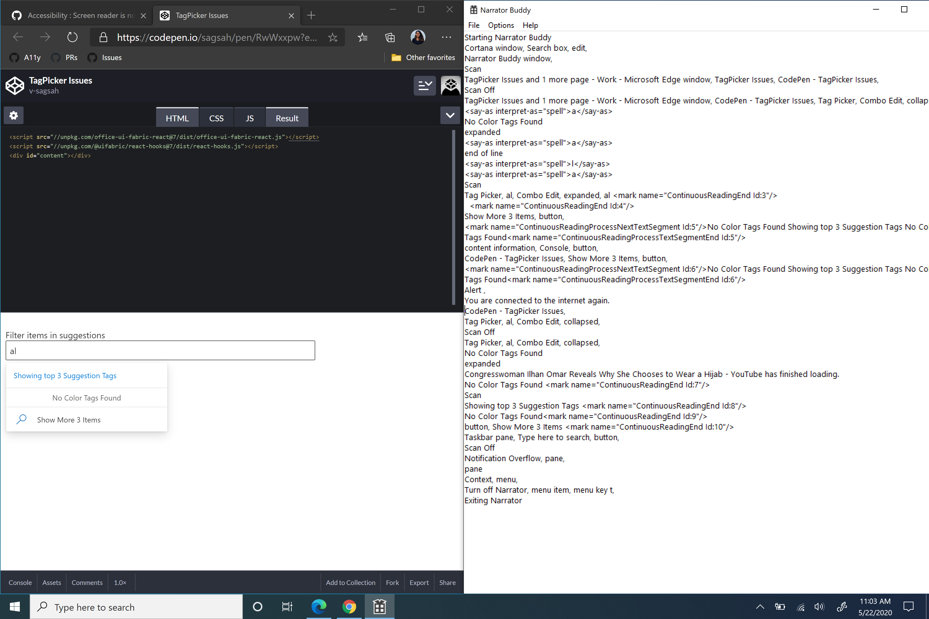 Accessibility Screen Reader Is Not Reading The Searchformoretext Prop Value In The Tag