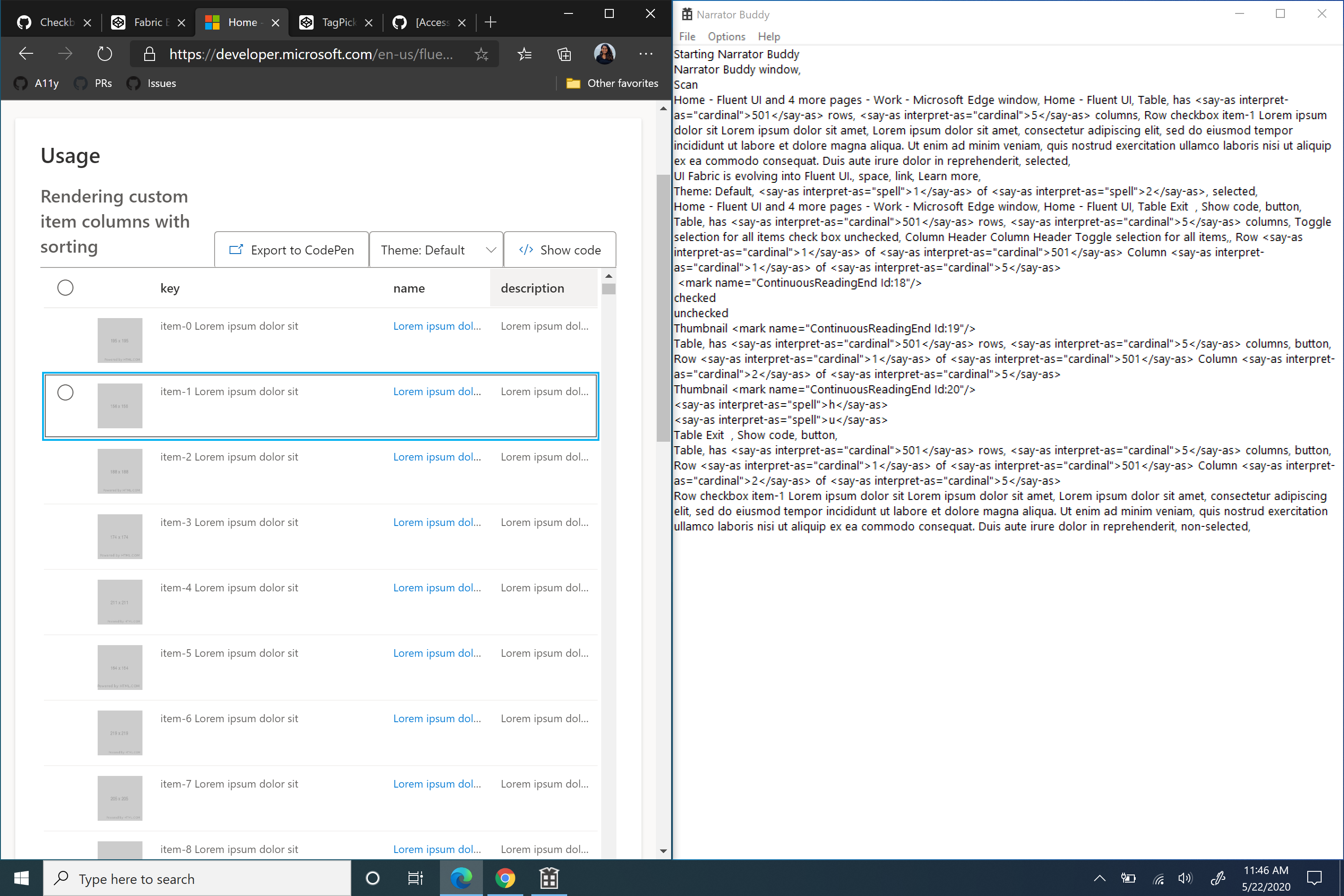 Checkbox is not visible in detailsList once screen reader is on in scan mode · Issue #13287 ...
