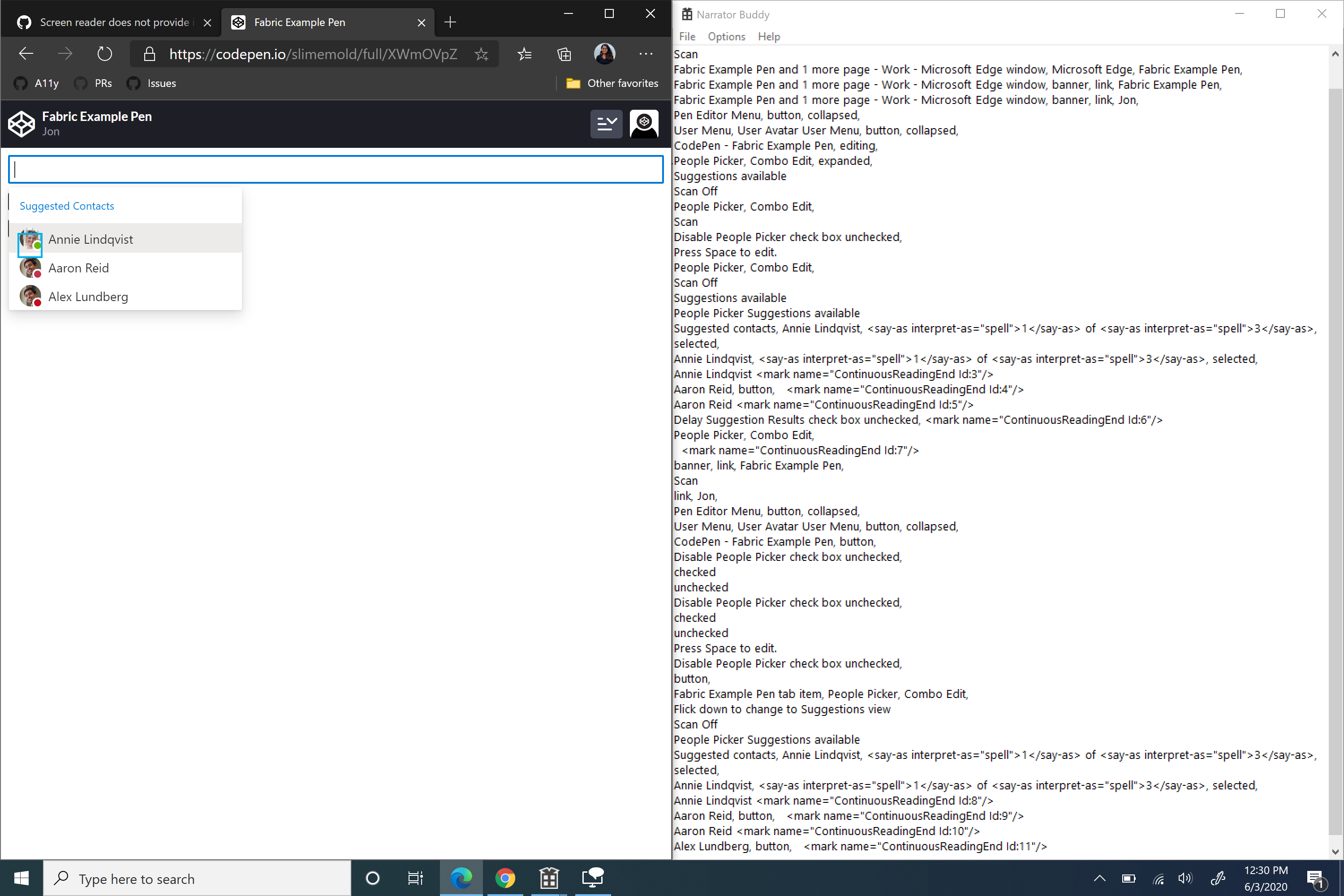 Accessibility Narrator Is Reading The 1st Option In The Tag Picker Multiple Times · Issue