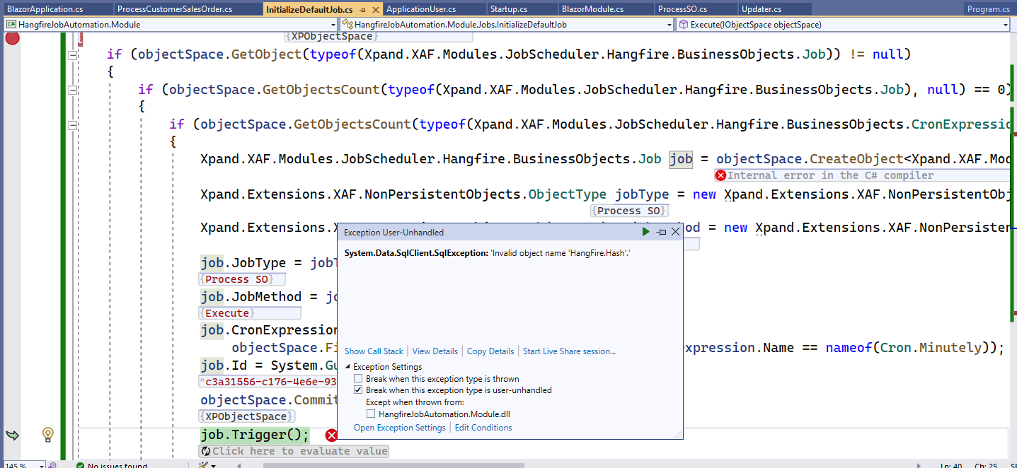 Best way to create the default job in the database · Issue #964 · eXpandFramework/eXpand · GitHub