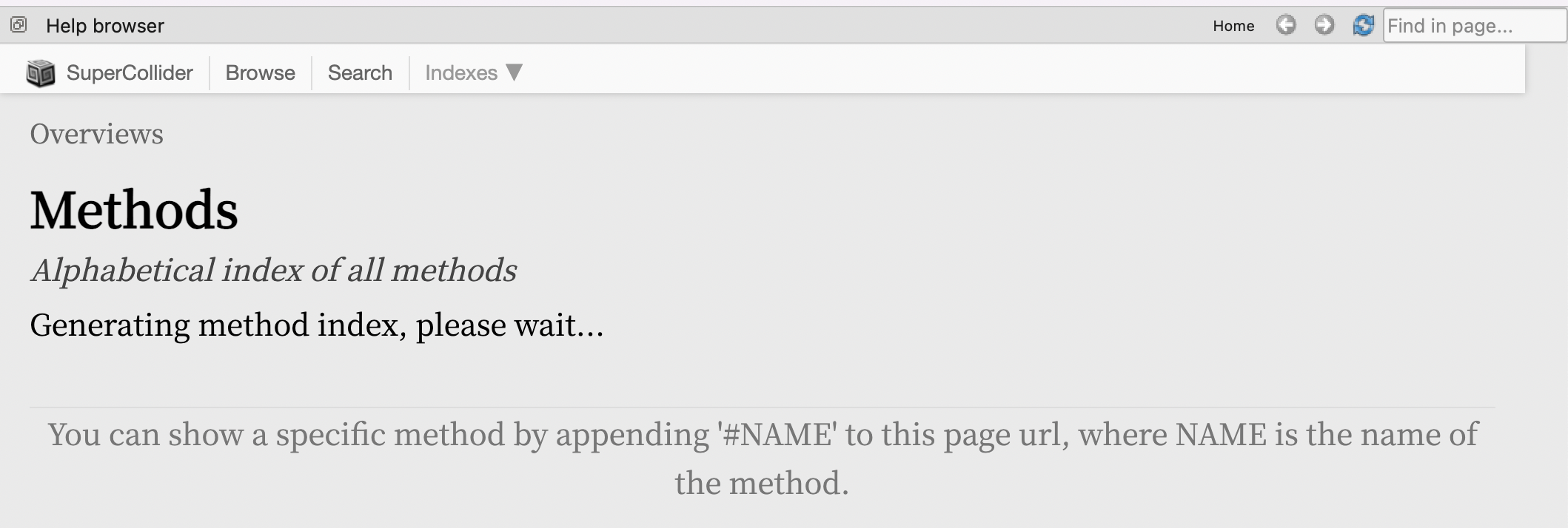 Method index generation takes too long · Issue #6120 · supercollider/supercollider · GitHub