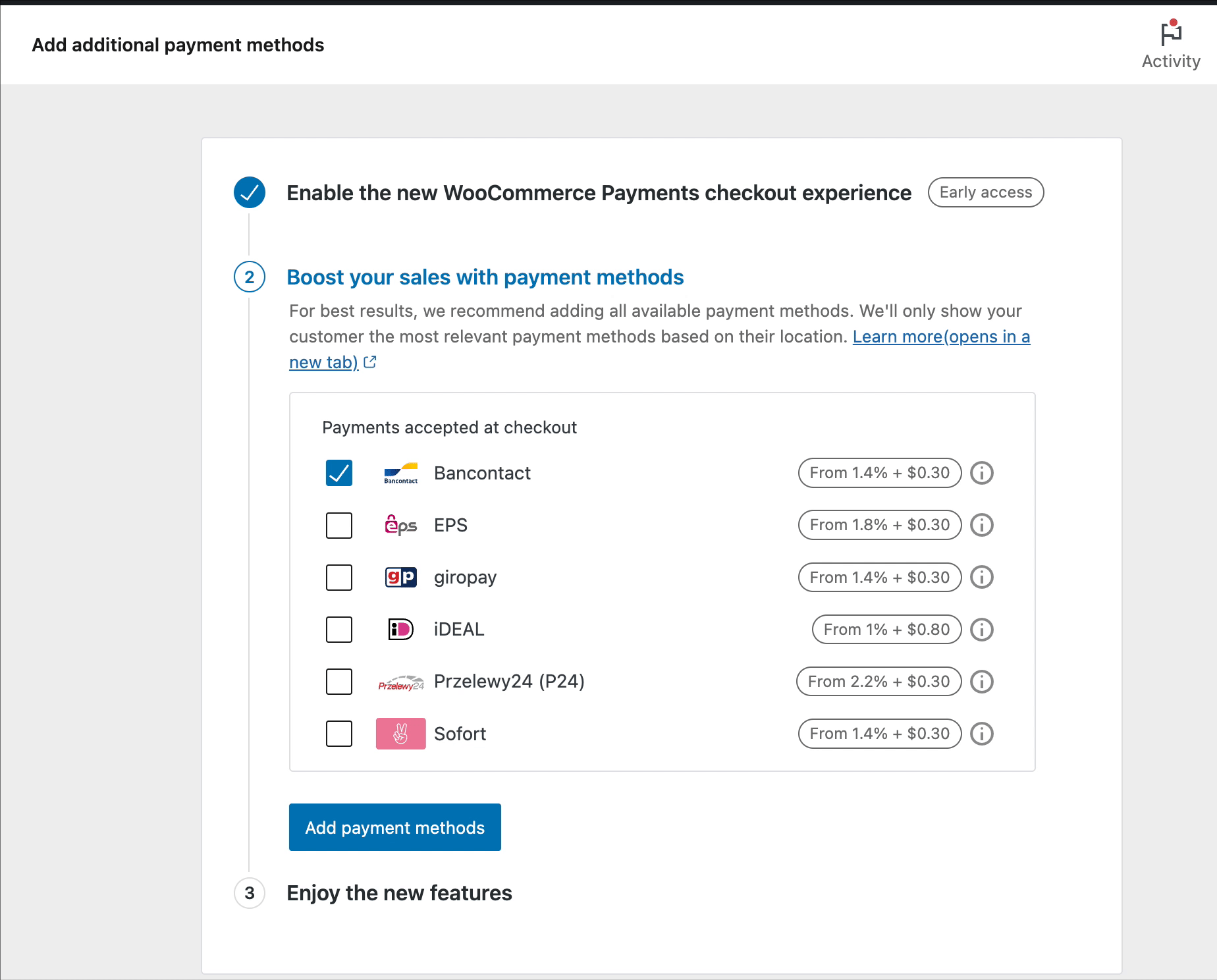 Payment methods getting unchecked in UPE Onboarding form · Issue #5193 · Automattic/woocommerce ...
