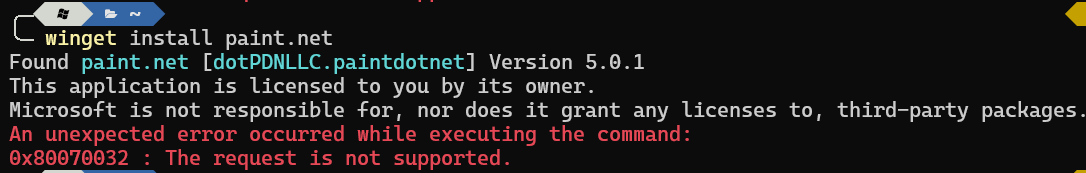 [Package Issue]: dotPDNLLC.paintdotnet · Issue #97269 · microsoft/winget-pkgs · GitHub