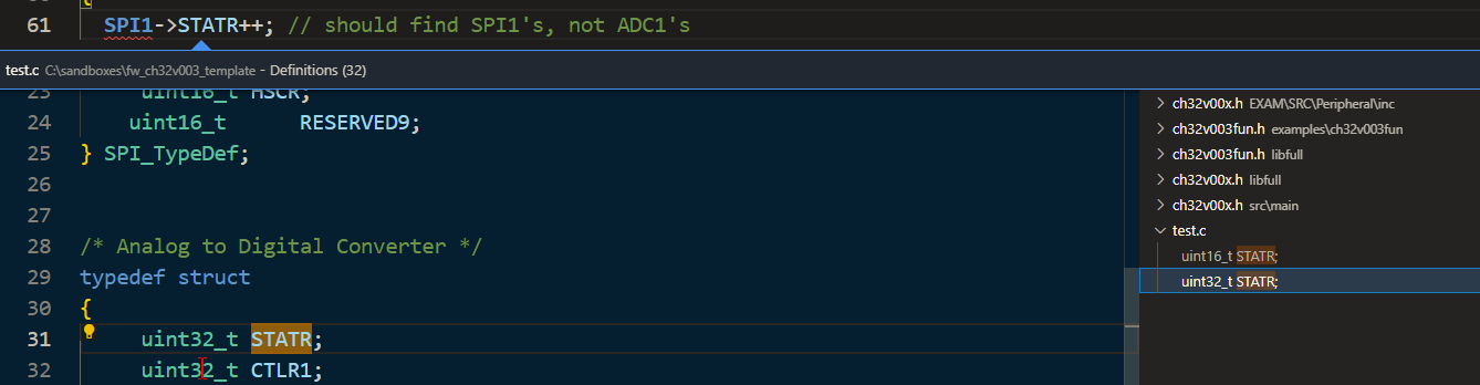 Finds wrong struct member despite cast · Issue #11496 · microsoft/vscode-cpptools · GitHub