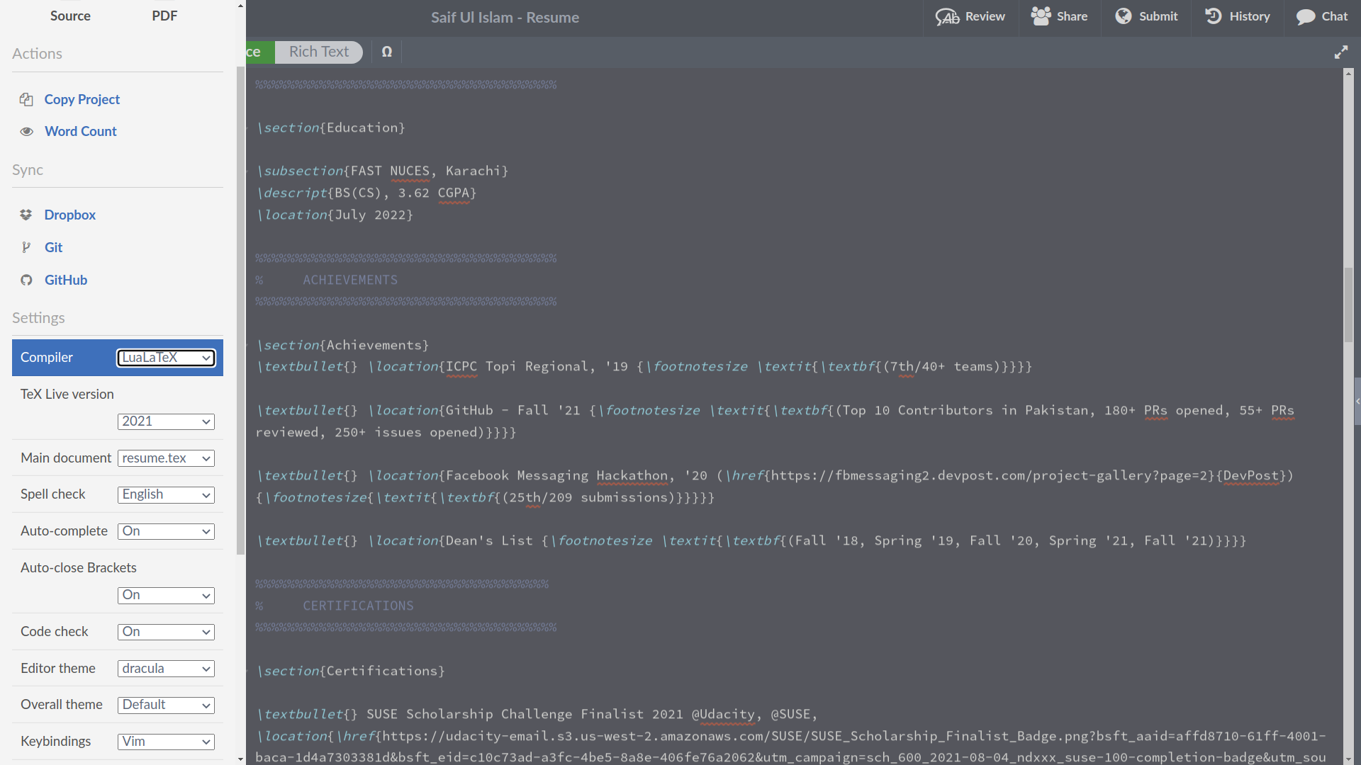 GitHub - Rubix982/Resume: LaTeX source code for my resume.