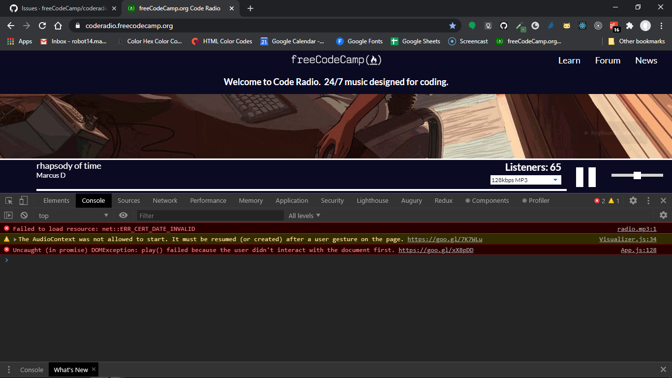 Play button does not work when user does not interact with browser before music starts playing ...