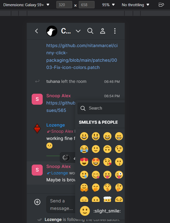 [Mobile] Emoji picker renders outside the boundaries when trying to react to a message · Issue ...