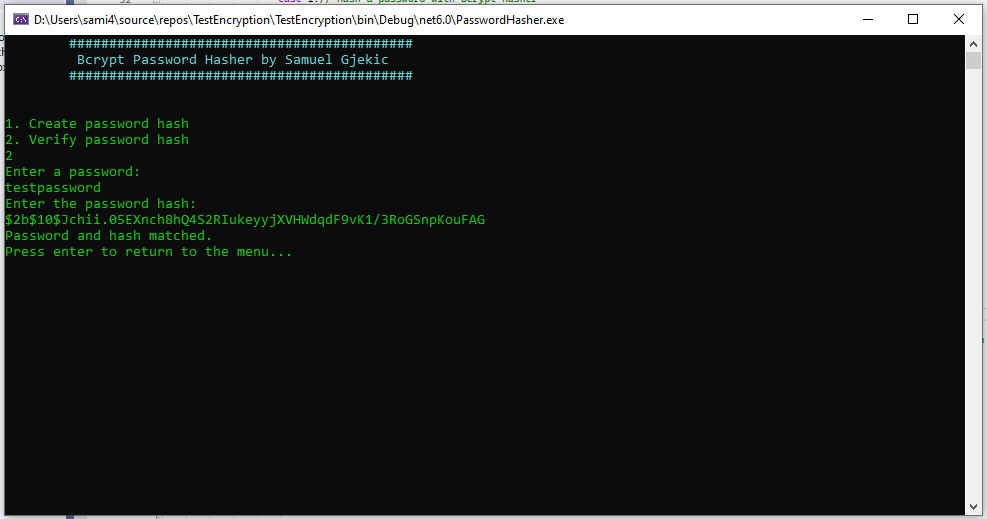 GitHub - samuelgjekic/bCryptPasswordHasher: Password Hashing example ... GitHub - samuelgjekic/bCryptPasswordHasher: Password Hashing example ...