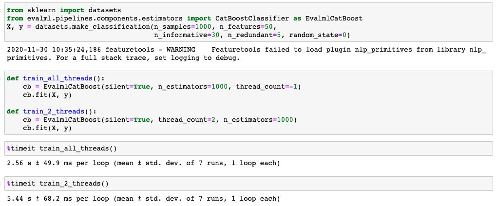 Add Thread Count Parameter To Catboost Xgboost Estimators · Issue 1475 · Alteryx Evalml · Github