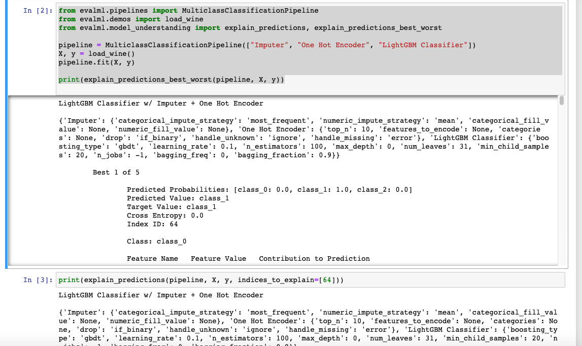 Prediction explanations: support multiclass for lightgbm · Issue #2203 · alteryx/evalml · GitHub