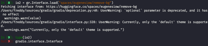 When loading a space containing an interface created with gradio 3.0+, gradio will create a ...