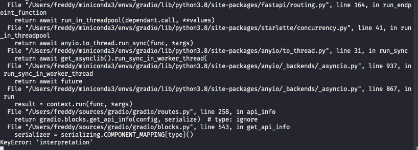 /info route breaks for entire app if certain components are present (interpretation ...