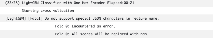 Lightgbm Errors On Hiv Dataset · Issue 1435 · Alteryx Evalml · Github