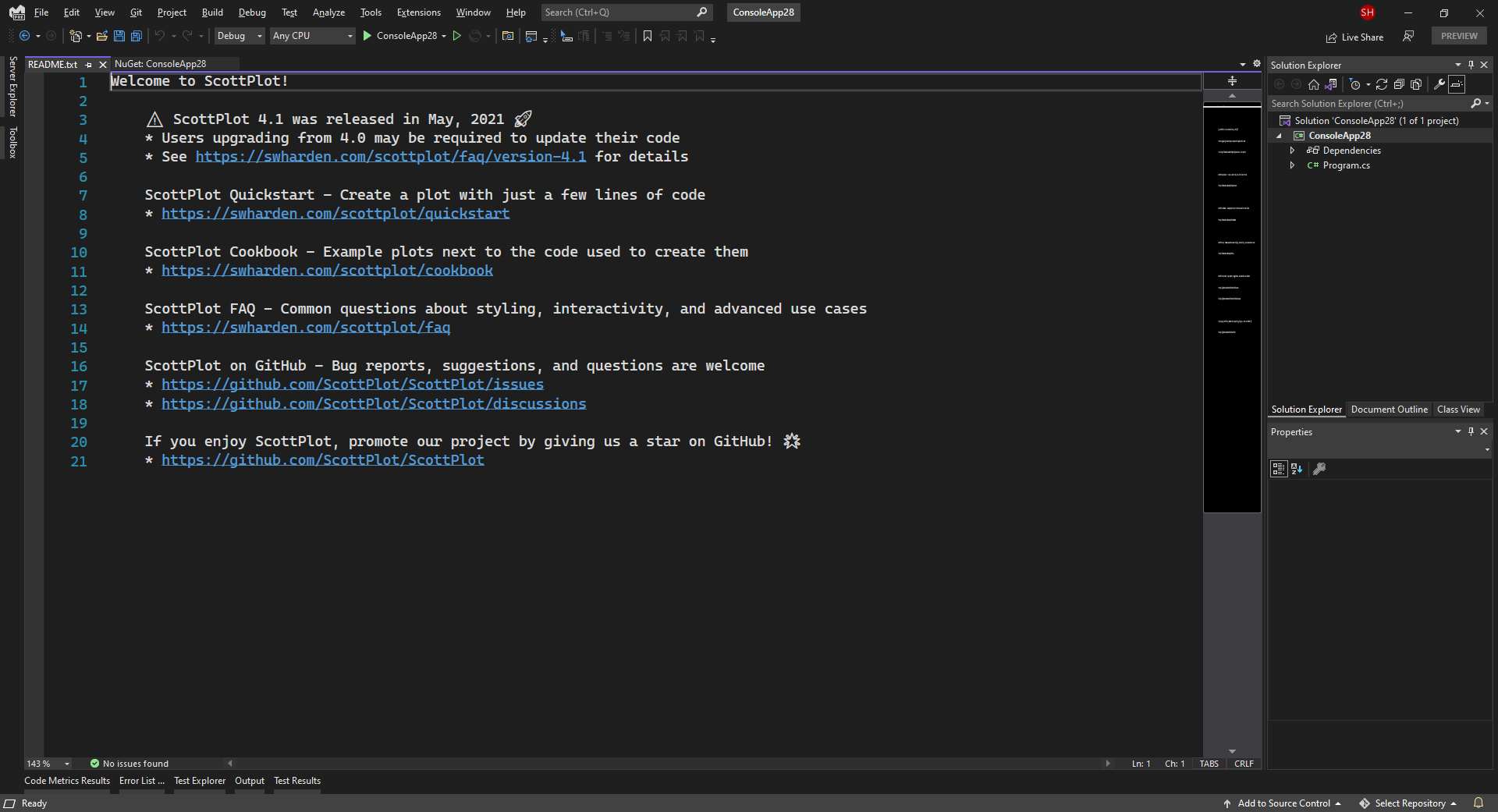 Update NuGet package readmes and URLs · Issue #1307 · ScottPlot/ScottPlot · GitHub