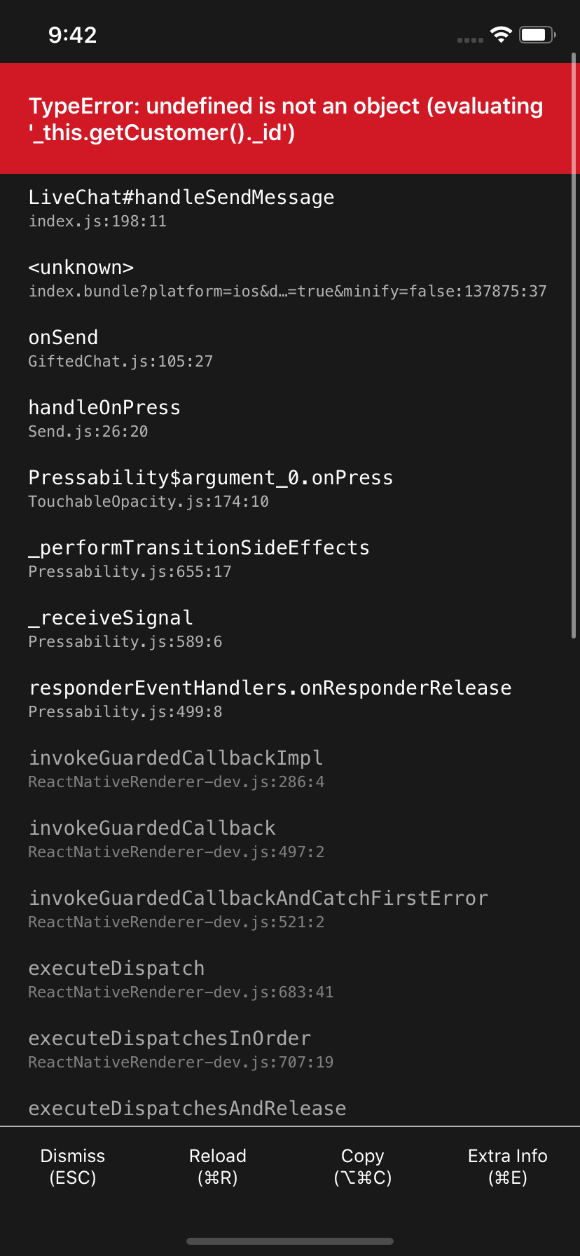 Error when sending message in chat · Issue #65 · livechat/react-native-livechat · GitHub