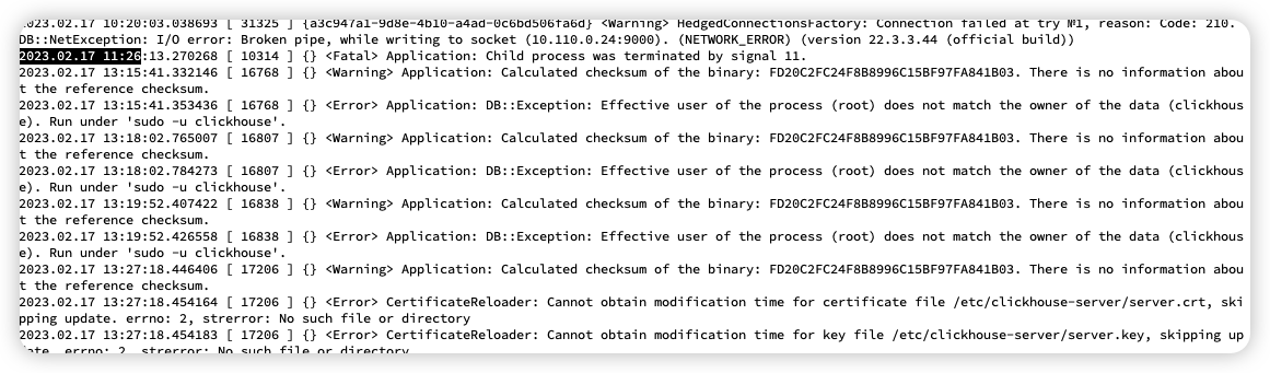 Clickhouse Clusters Will Restart Every Once In A While · Issue 46634 · Clickhouse Clickhouse