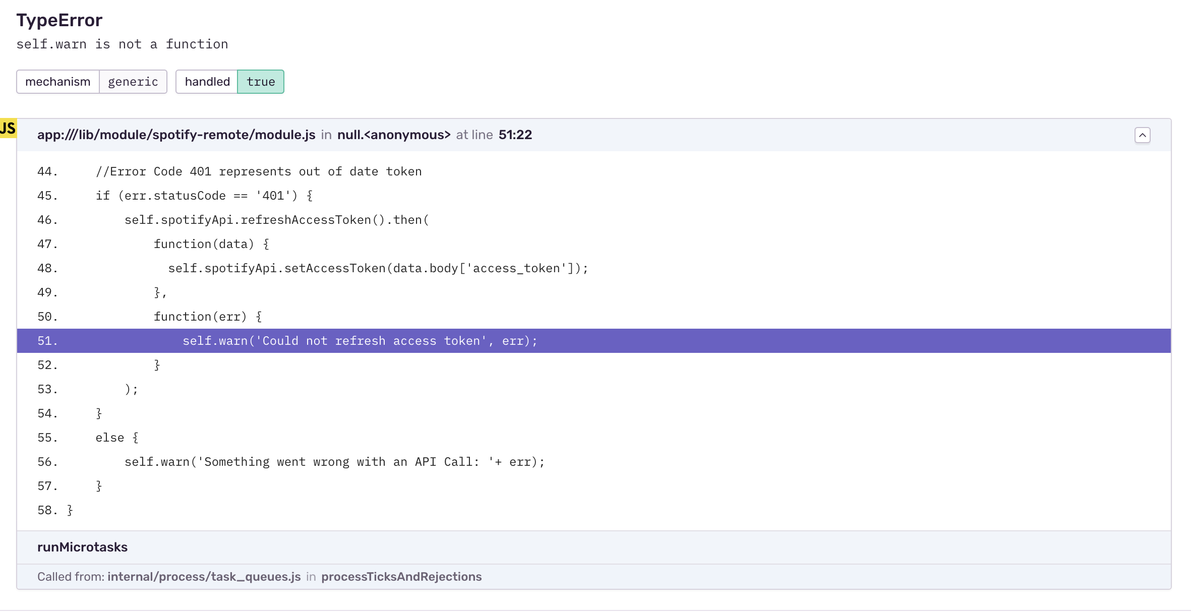 self.warn is not a function · Issue #7 · bitfocus/companion-module-spotify-remote · GitHub